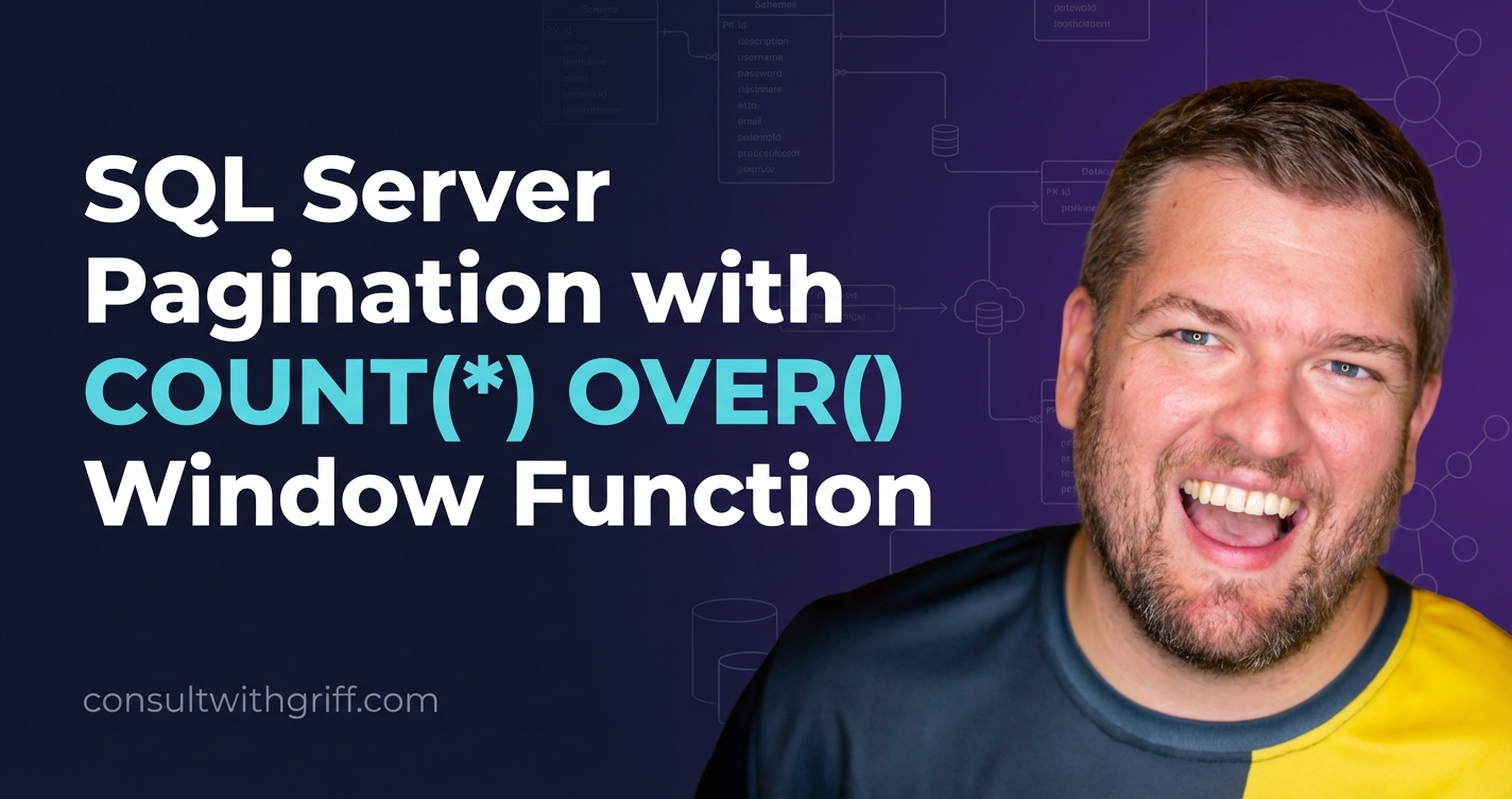 SQL Server Pagination with COUNT(*) OVER() Window Function